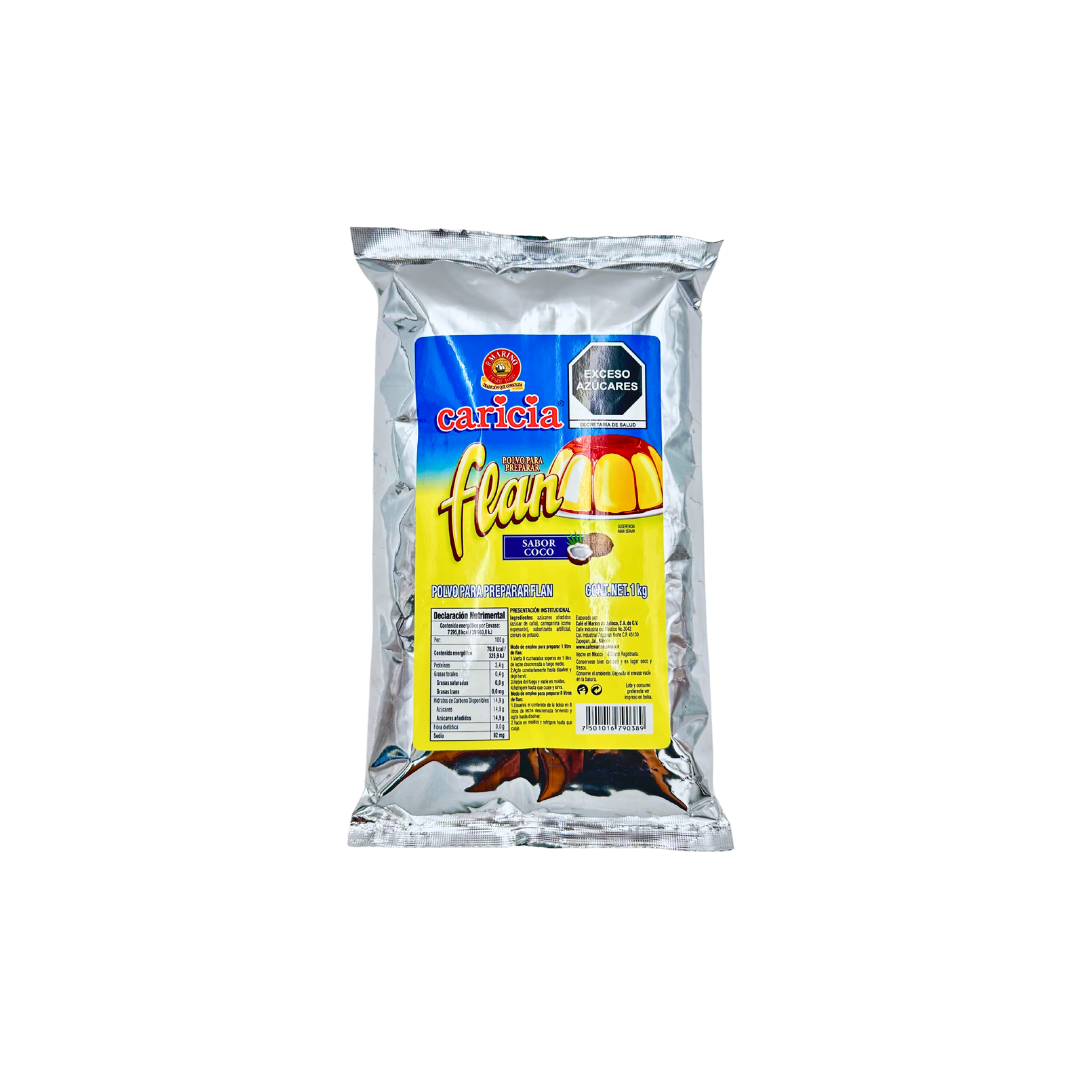 FLAN CARICIA COCO 12P/1KG - Distribuidora Crisel