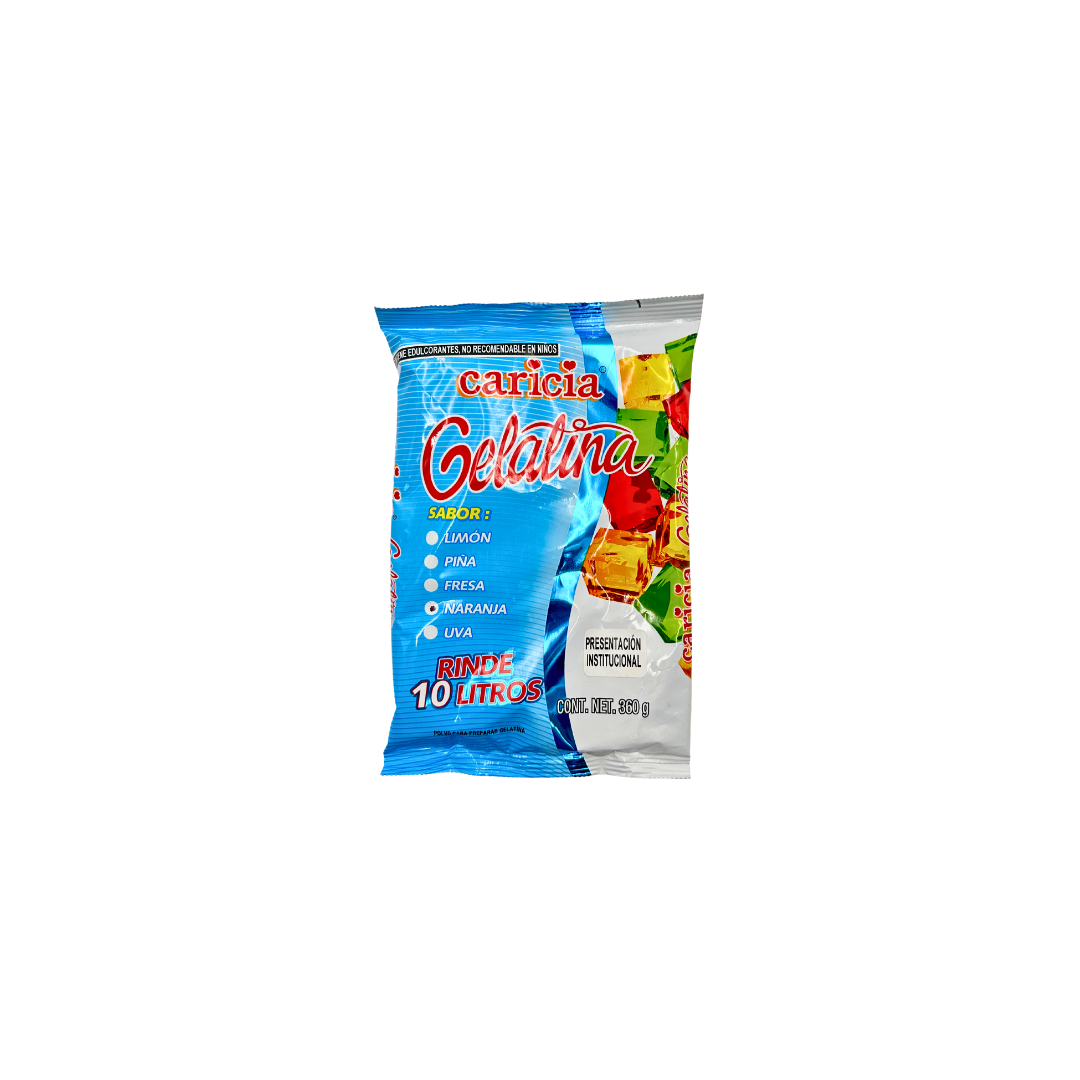 GELATINA ETIQ AZUL CJA 12/360GR NARANJA - Distribuidora Crisel
