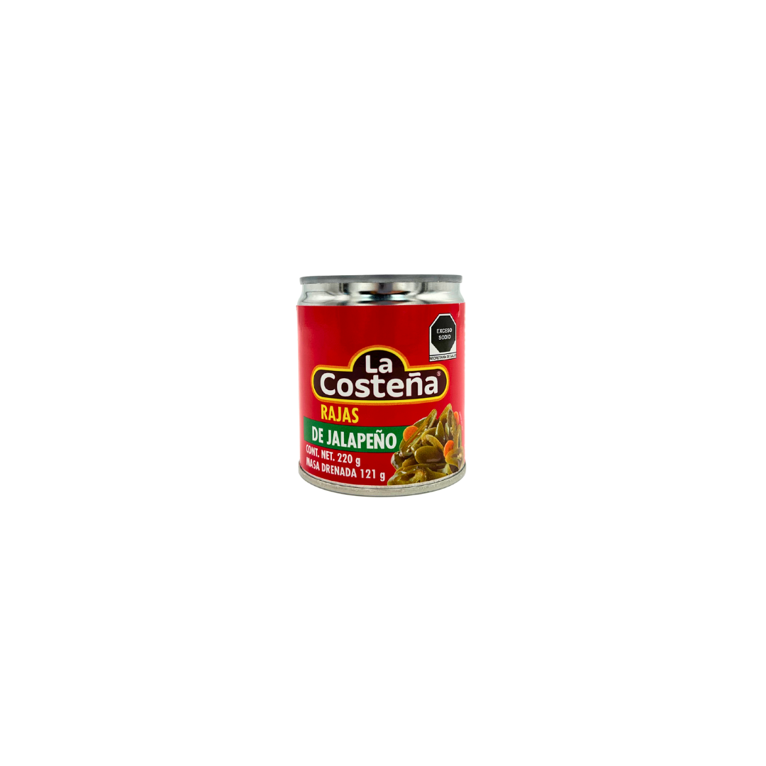 JALAPEÑO RAJAS COSTEÑA CJA 48PZS/220GR - Distribuidora Crisel